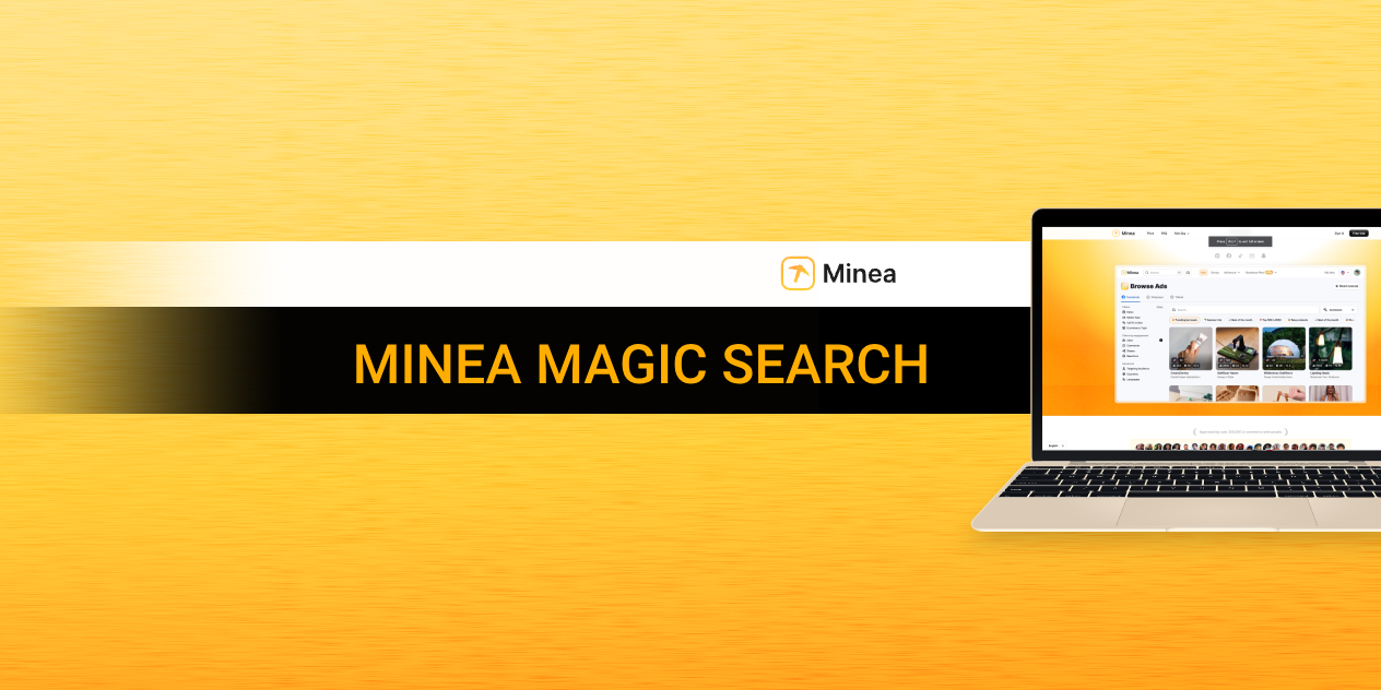 Minea's Magic Search: Uncover the Best Creatives on Facebook, Pinterest, and TikTok